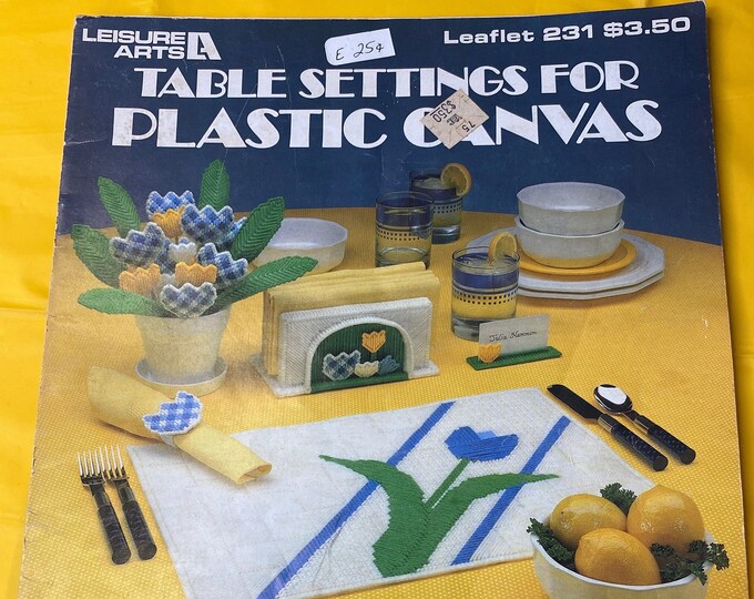 Table Settings for Plastic Canvas 17 Projects Leaflet 231 Plastic ...