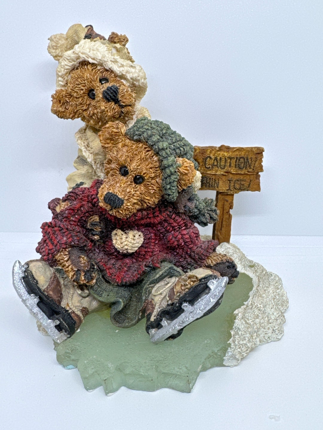 Vintage Boyd Bear Resin Figurines Collectors Boyds Bear Figurine Simone and Bailey Helping Hands ...