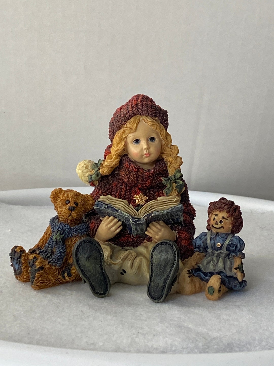 Vintage Boyd Bear Resin Figurines Collectors Megan With Elliot and ...