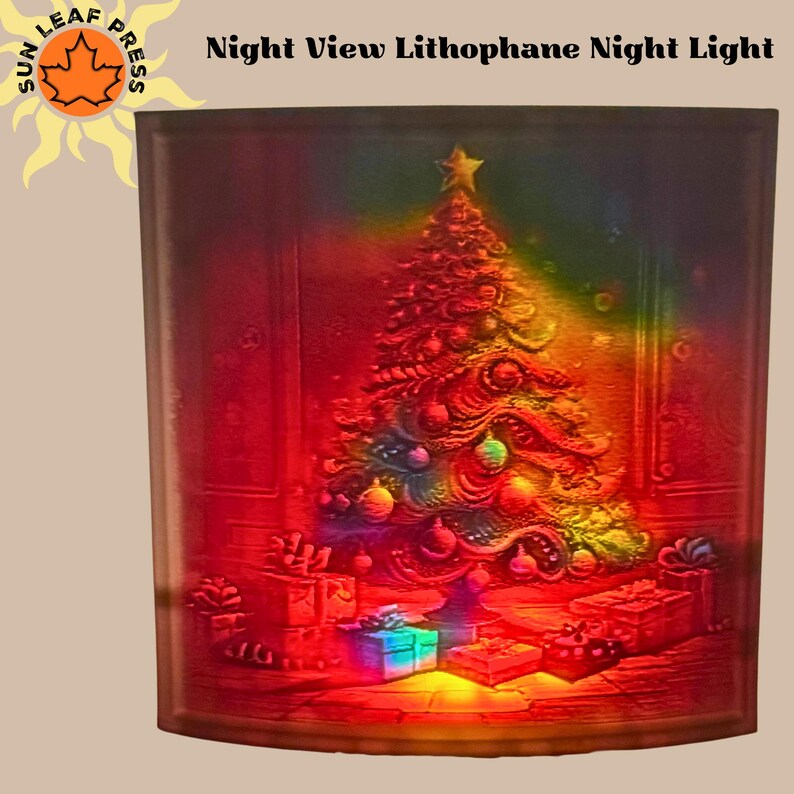 Christmas Night Light Holiday Decoration Tree Ornament Glowing Display ...