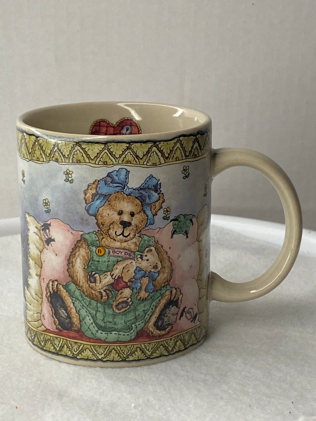 Boyds Bear Figurine TLC Mug Pottery Boyds Bear Figurine Gift for Coffee ...