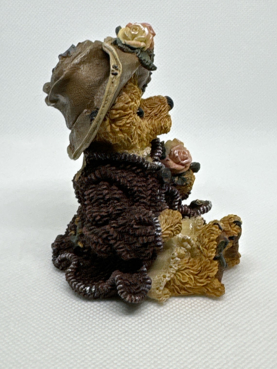 Vintage Boyds Bear Figurine Mrs. Tuttle Stop and Smell the Roses Gift ...