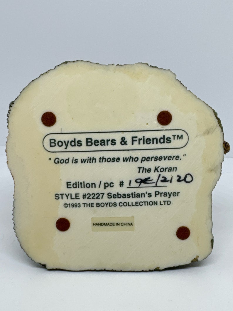 Vintage Boyd Bear Resin Figurines Collectors Boyds Bear Figurine ...