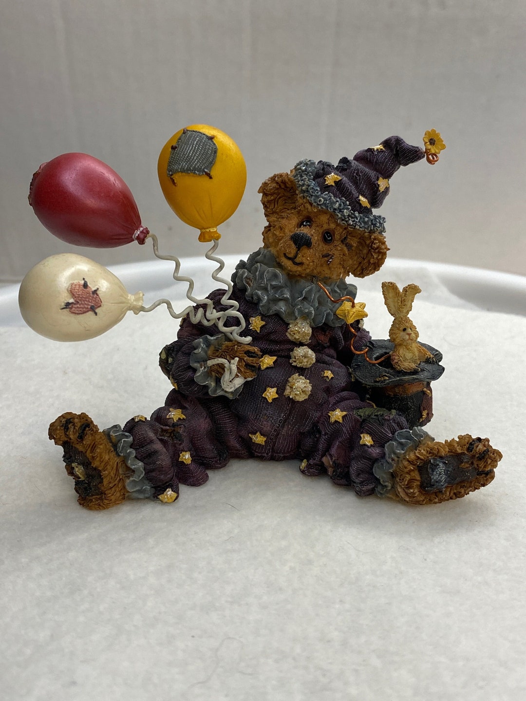 Vintage Boyds Bear Figurine Chuckles Bear Ha Ha Gift for Clown Gift for ...