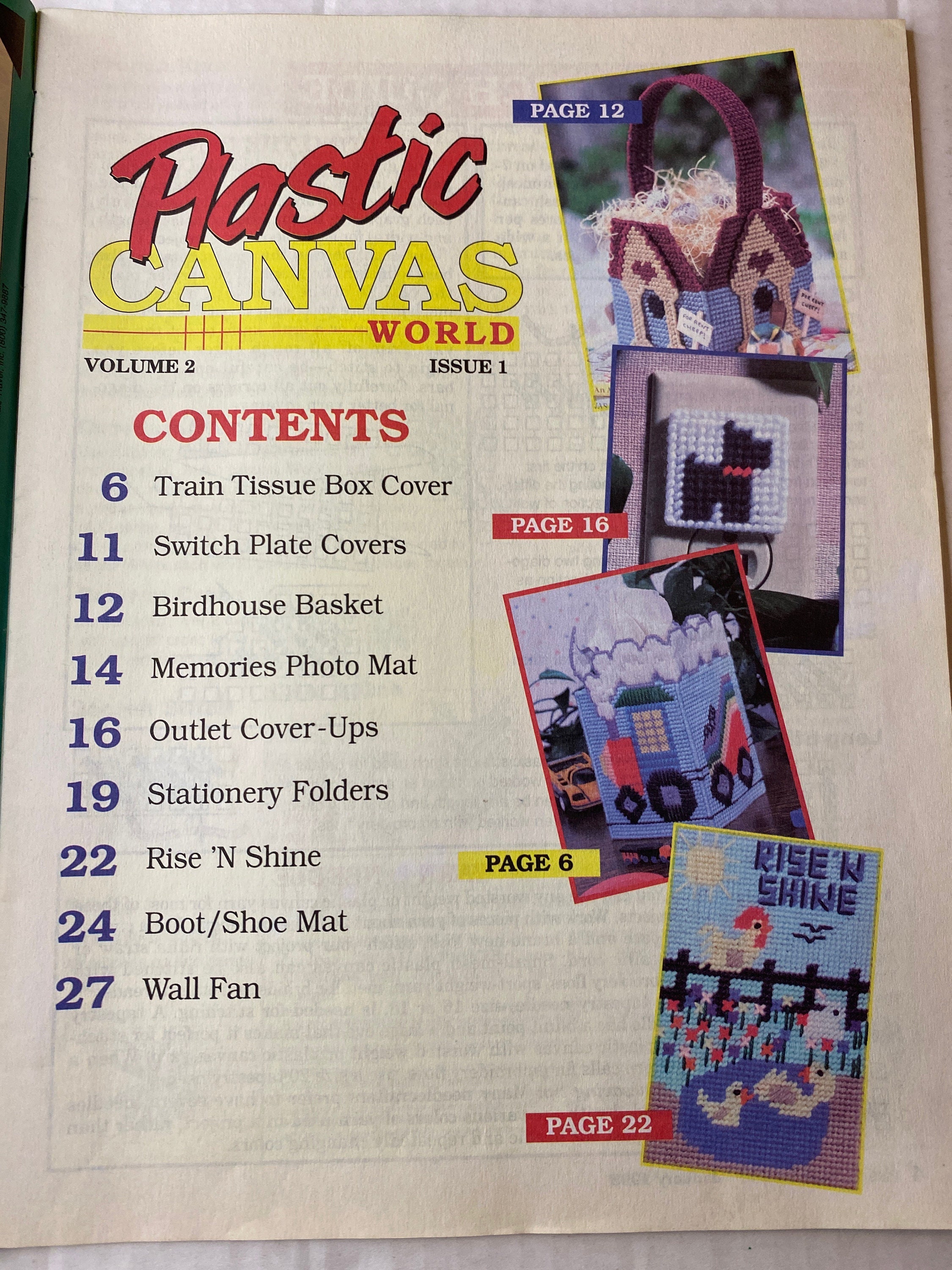 Plastic Canvas Pattern Book Plastic Canvas World January 1993 Capture ...