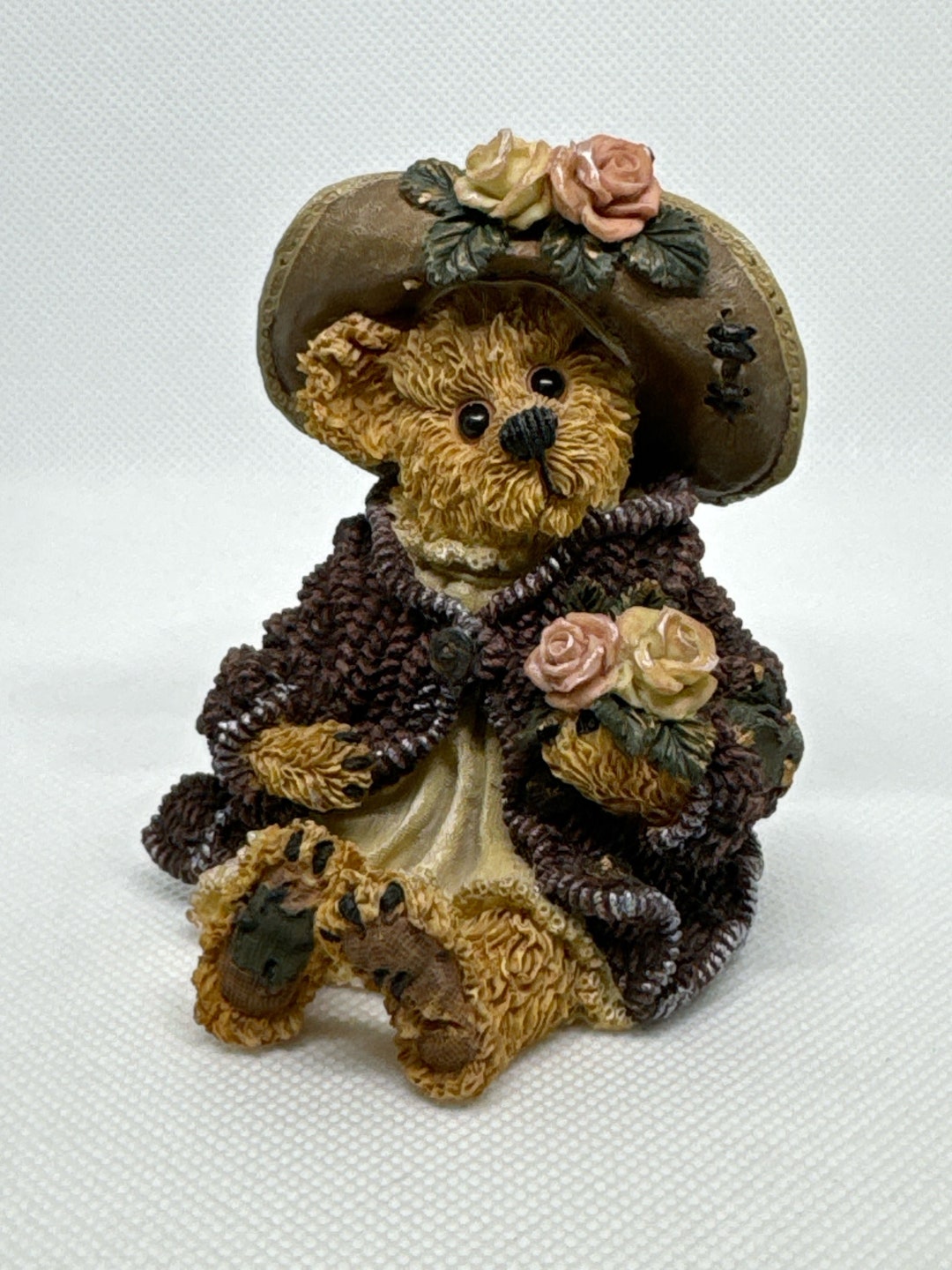 Vintage Boyds Bear Figurine Mrs. Tuttle Stop and Smell the Roses Gift ...