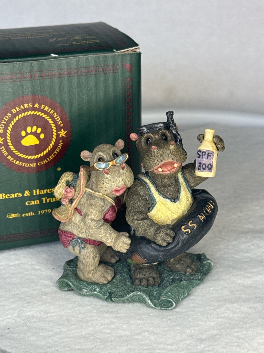 Vintage Boyd Bear Resin Figurines Collectors Boyds Bear Figurine ...