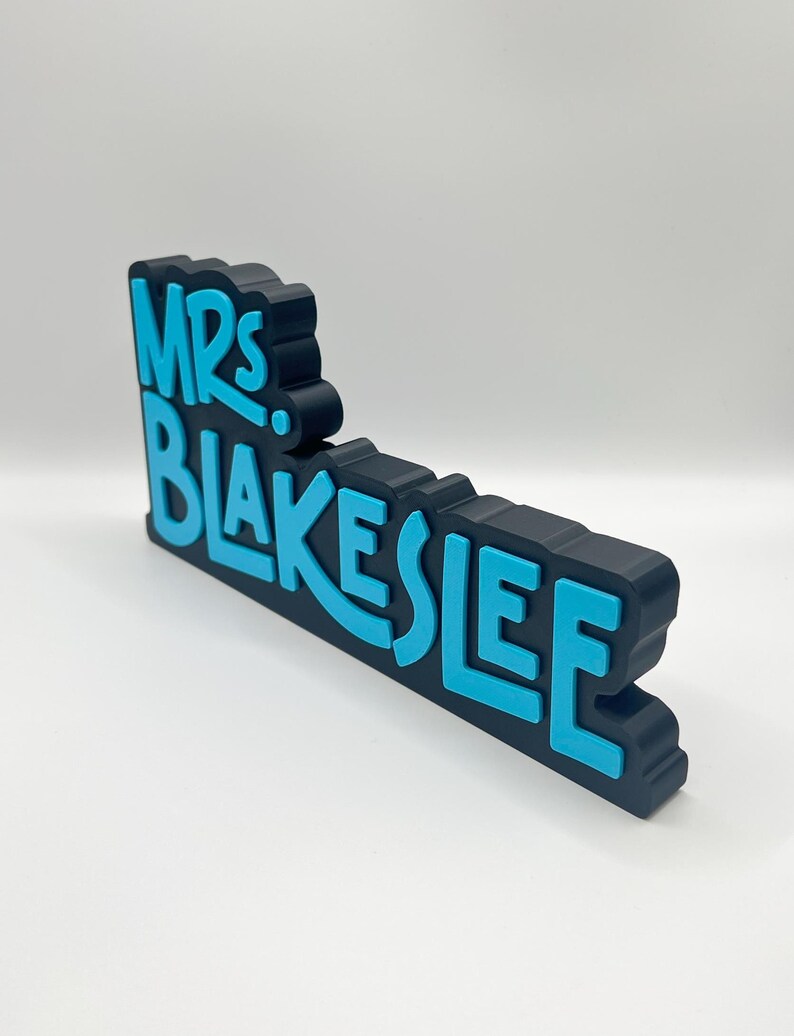 Custom 3D Name Sign for Desk, Teacher Name Plate, Desk Sign ...