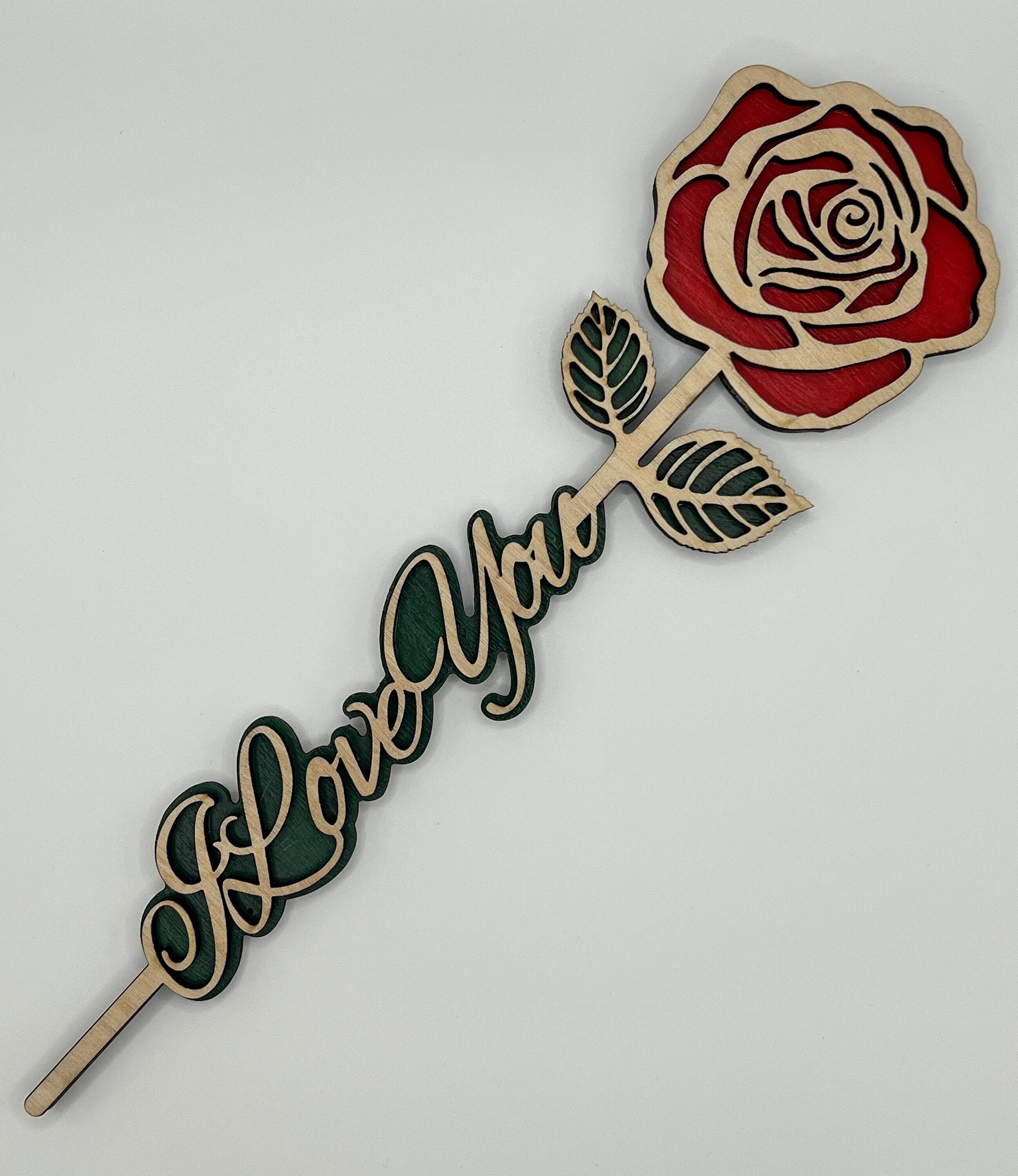 I Love You Wooden Rose Valentines Gift, Anniversary Gift, Birthday ...
