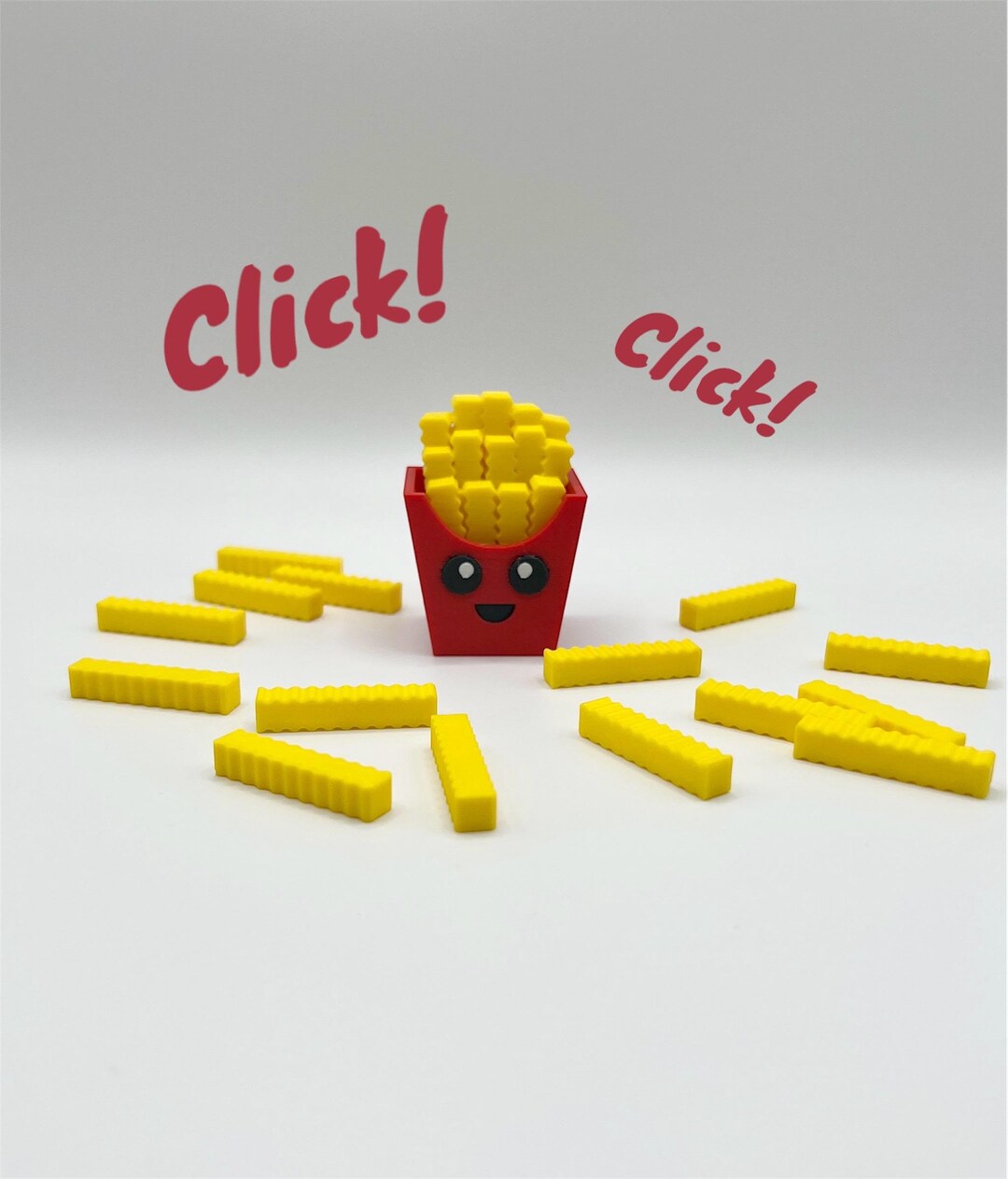 French Fry Clicker Fidget, Clicking French Fry, Fun Stress Toy, Class Treasure Box, Classroom ...