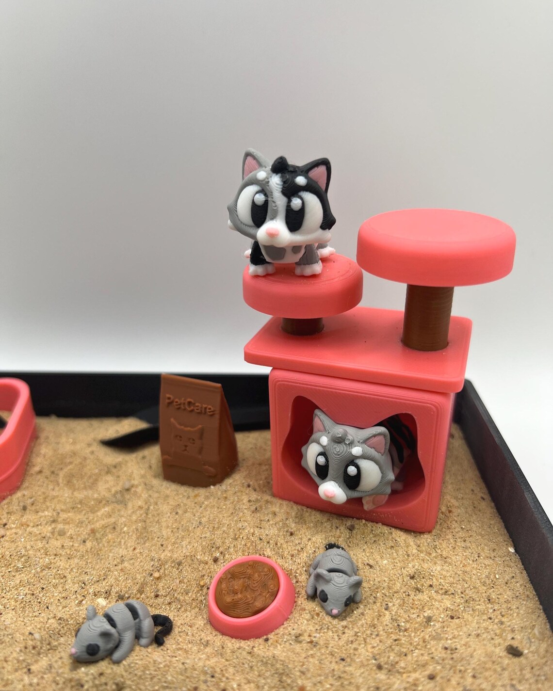 Cat Zen Garden, Desk Toy, Office Decor, Sand Box, Stress Relief ...