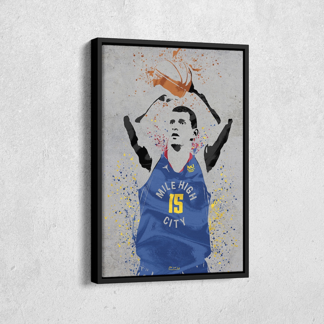 Nikola Jokic Poster Artwork Denver Nuggets Canvas Wall Art - Etsy