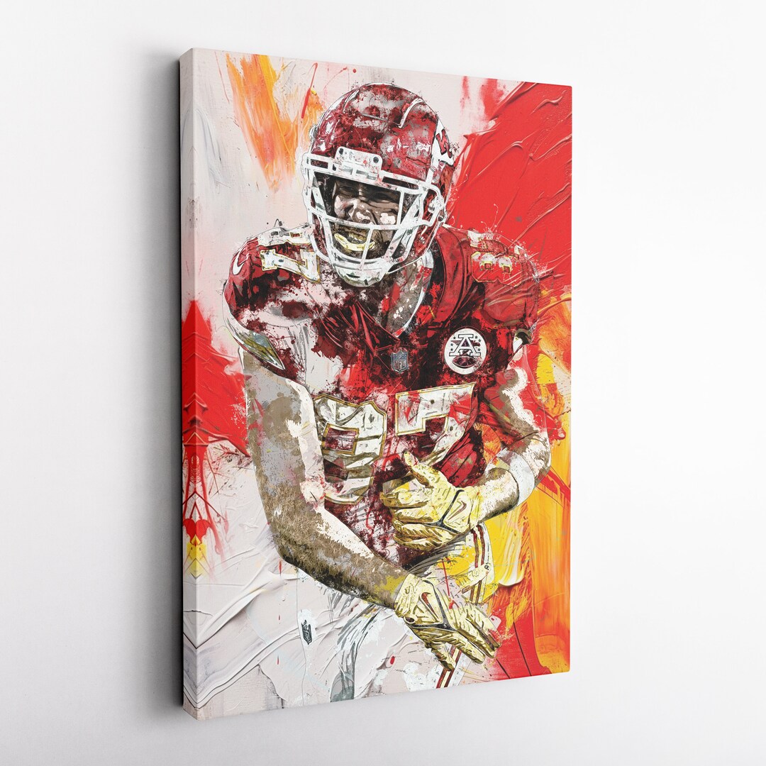 Travis Kelce Poster Kansas City Chiefs NFL Abstract Painting - Etsy