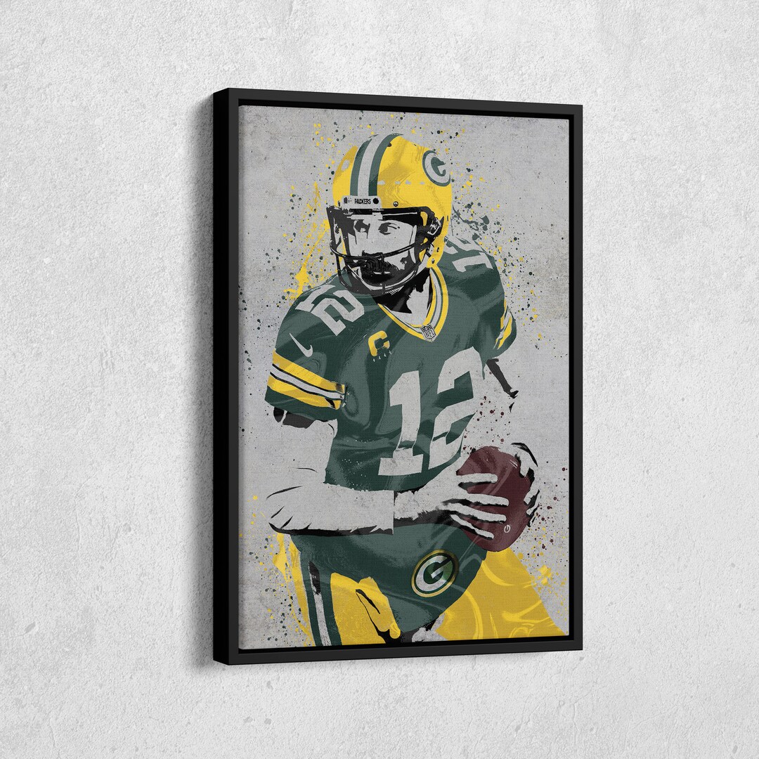 Aaron Rodgers Poster Splash Art Green Bay Packers NFL Canvas - Etsy