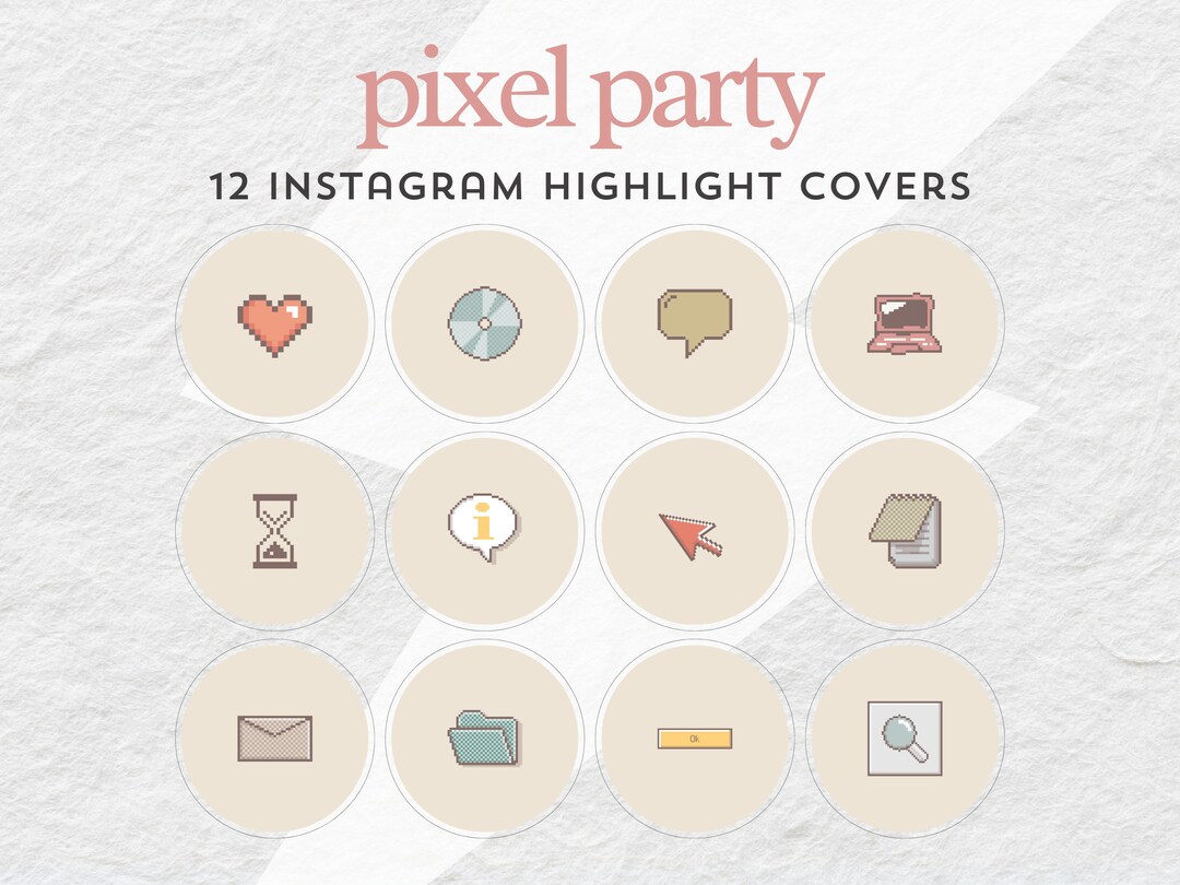Instagram Highlight Covers | Pixel Party | Computer Bits | Tech Symbols ...