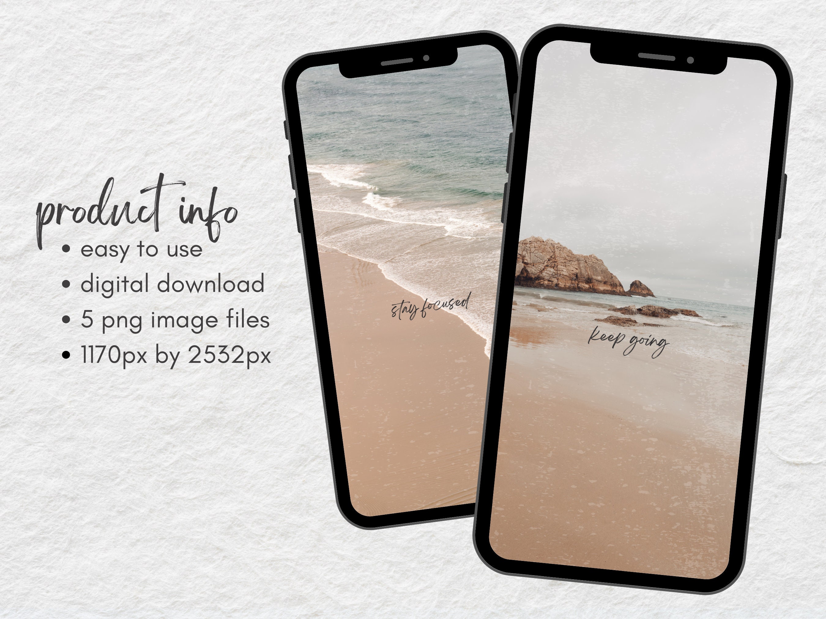 Phone Wallpapers | Neutral Ocean Aesthetic | Positive Quotes | Beach ...