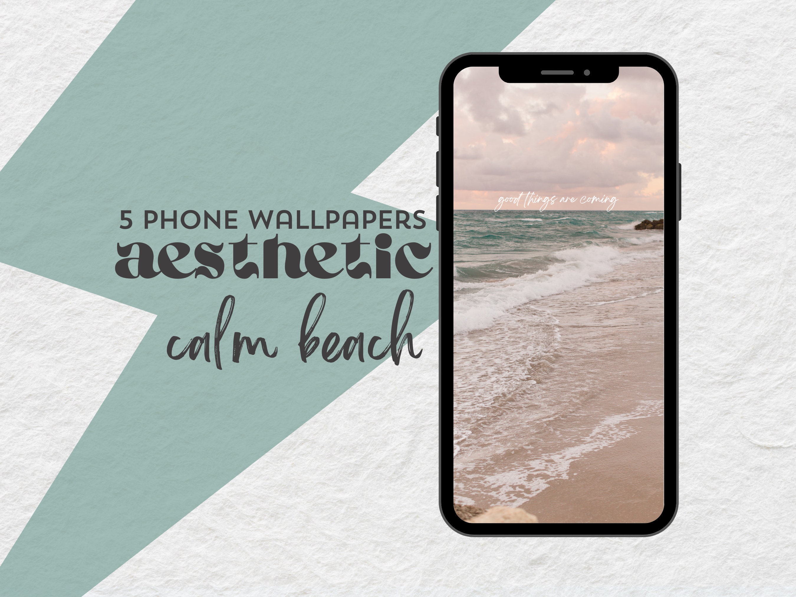 Phone Wallpapers | Calm Beach Aesthetic | Relaxing | Screen Background ...