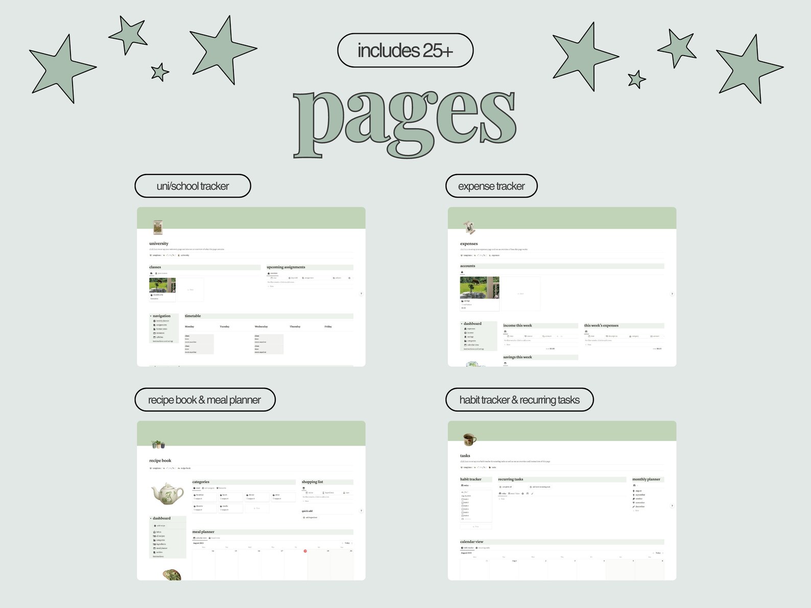 Notion Template | All in One Planner | Student Planner | Digital ...