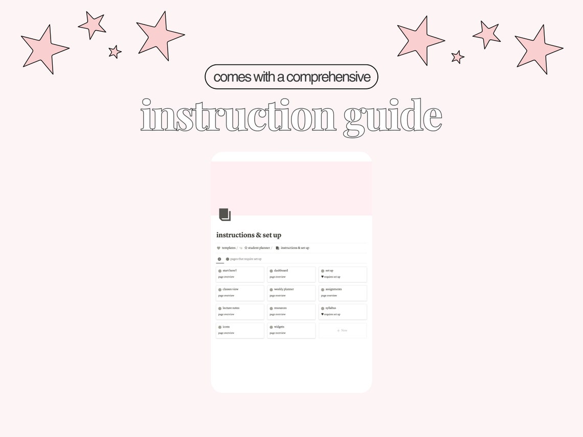 Student Planner Notion Template Digital Planner Academic Planner ...