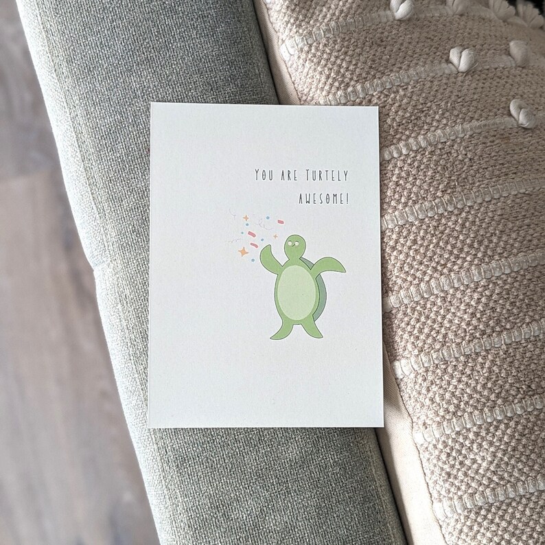 Emotional Support Animal Card :) You Are Turtely Awesome! - Etsy