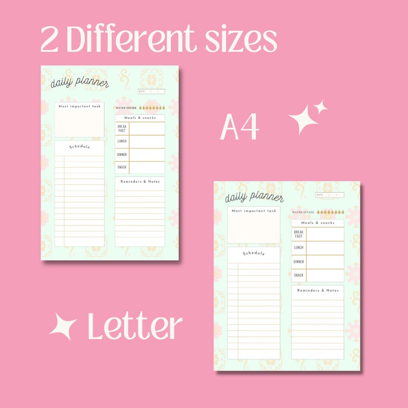 Pastel Mosaic Planner, Printable Planner, Daily Planner, Weekly Planner ...