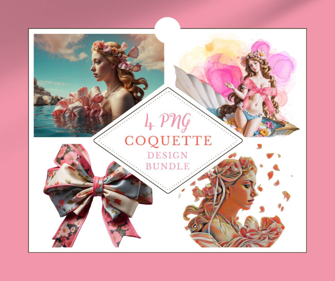 4 Coquette Designs | HD PNG | Digital File | Instant Download - Etsy