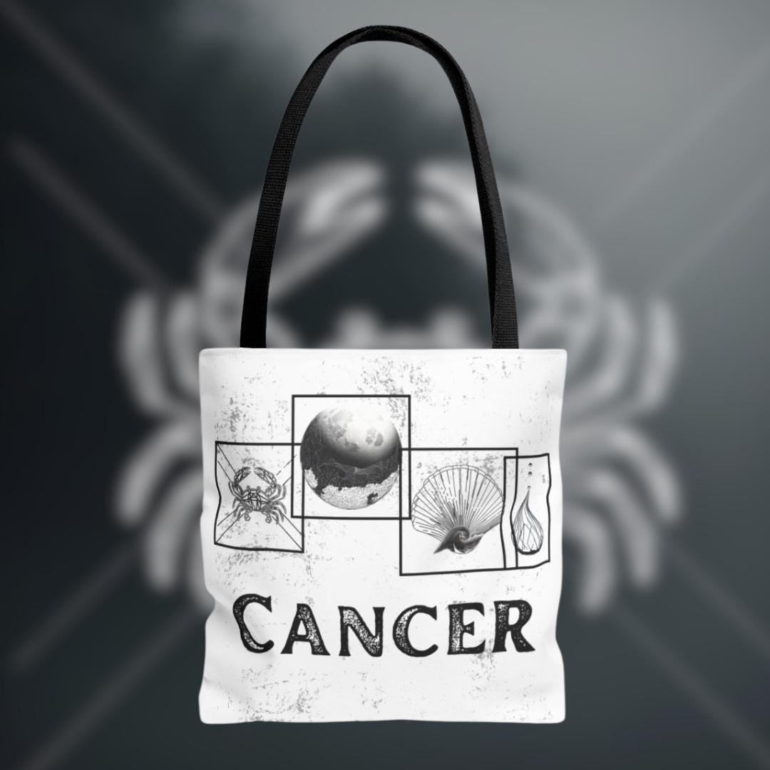 Cancer Zodiac Tote Bag | Astrology Enthusiast Gift | Reusable Bag ...
