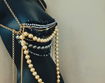 Beaded Bra Custom Made Beaded Bralet, Beaded Crop Top, Beaded Bralette ...