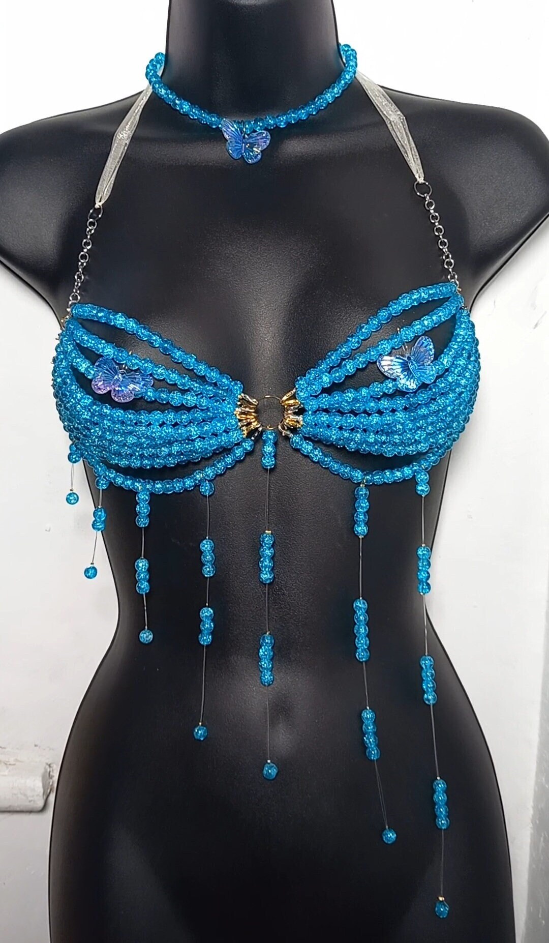 Beaded Bra - Custom Made Beaded Bralet, Beaded Crop Top, Beaded Bralette, Beads Top, Pearls Top ...