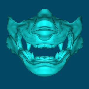 Wolf Mask STL Digital 3D Printable Wolf Mask Design High-detail Wolf 2 ...