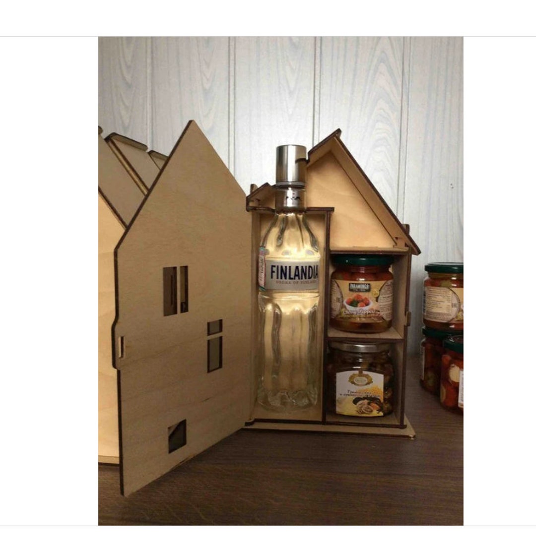 Laser Cut Wine Box CDR , DXF Pdf, Png File - Etsy