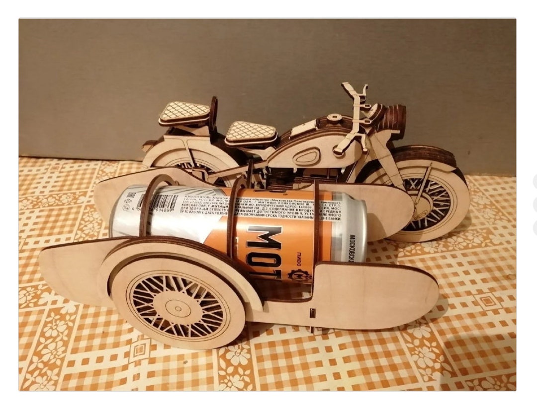 Laser Cut CDR Motorcycle Shaped Beer and Drink Holder CDR File - Etsy ...