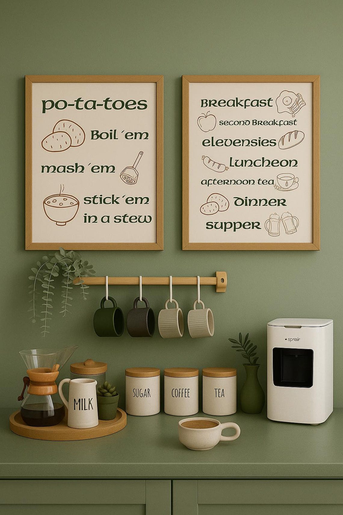 Hobbit Kitchen Poster Set – LOTR “po-ta-toes” & Middle Earth Meals ...