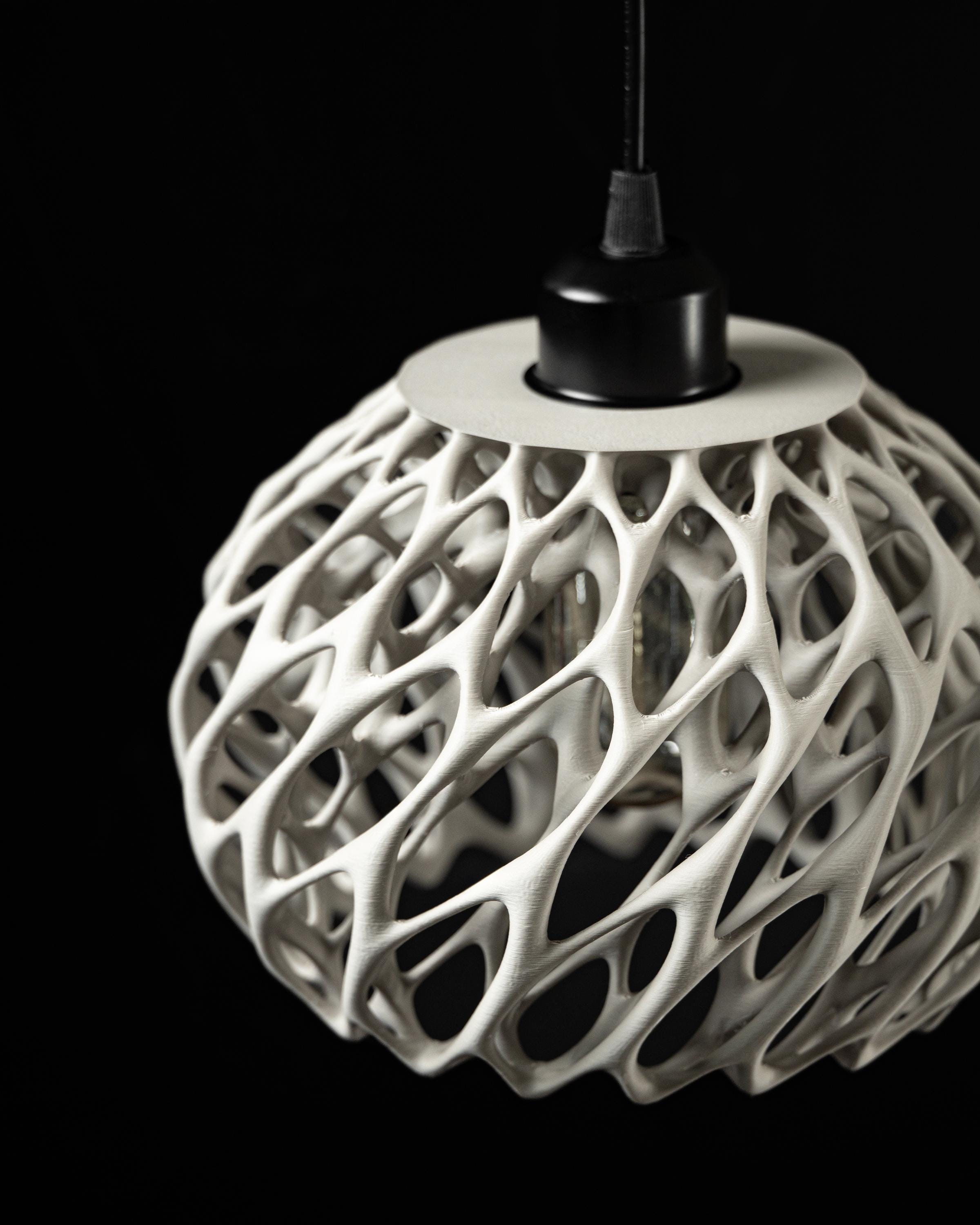 A "twisted Pendant" 3D Printed Pendant Light | Organic Sculpted Lattice ...