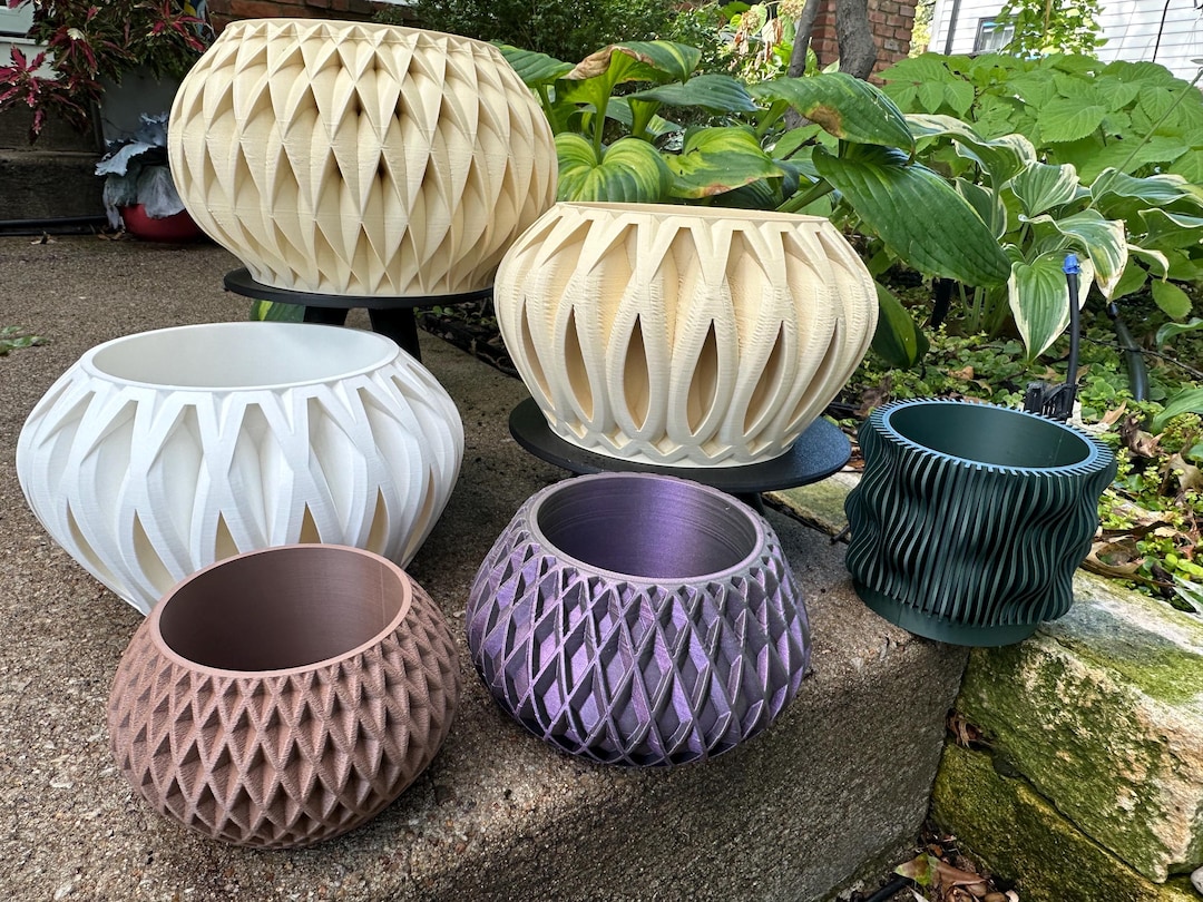 3D Printed Planters Sample Sale AS IS 3D Printed Orchid Planter ...