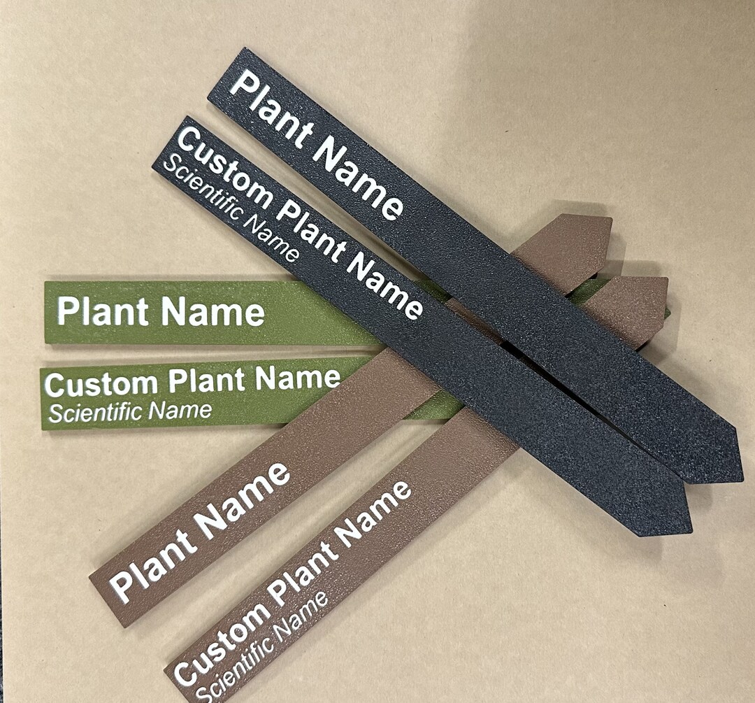 Plant Tags Garden Stake 3d Printed 9.5 Tall Custom Printed Stakes Plant ...
