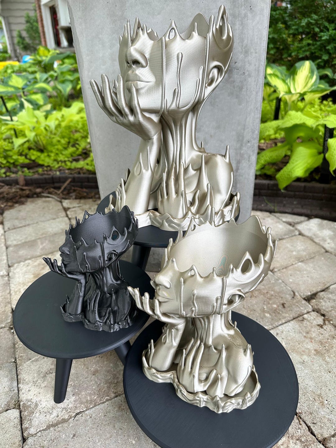 NEW SIZE Melting Goddess Planter With Drip Tray | Head Planter ...