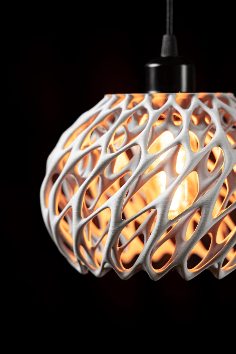 A "twisted Pendant" 3D Printed Pendant Light | Organic Sculpted Lattice ...