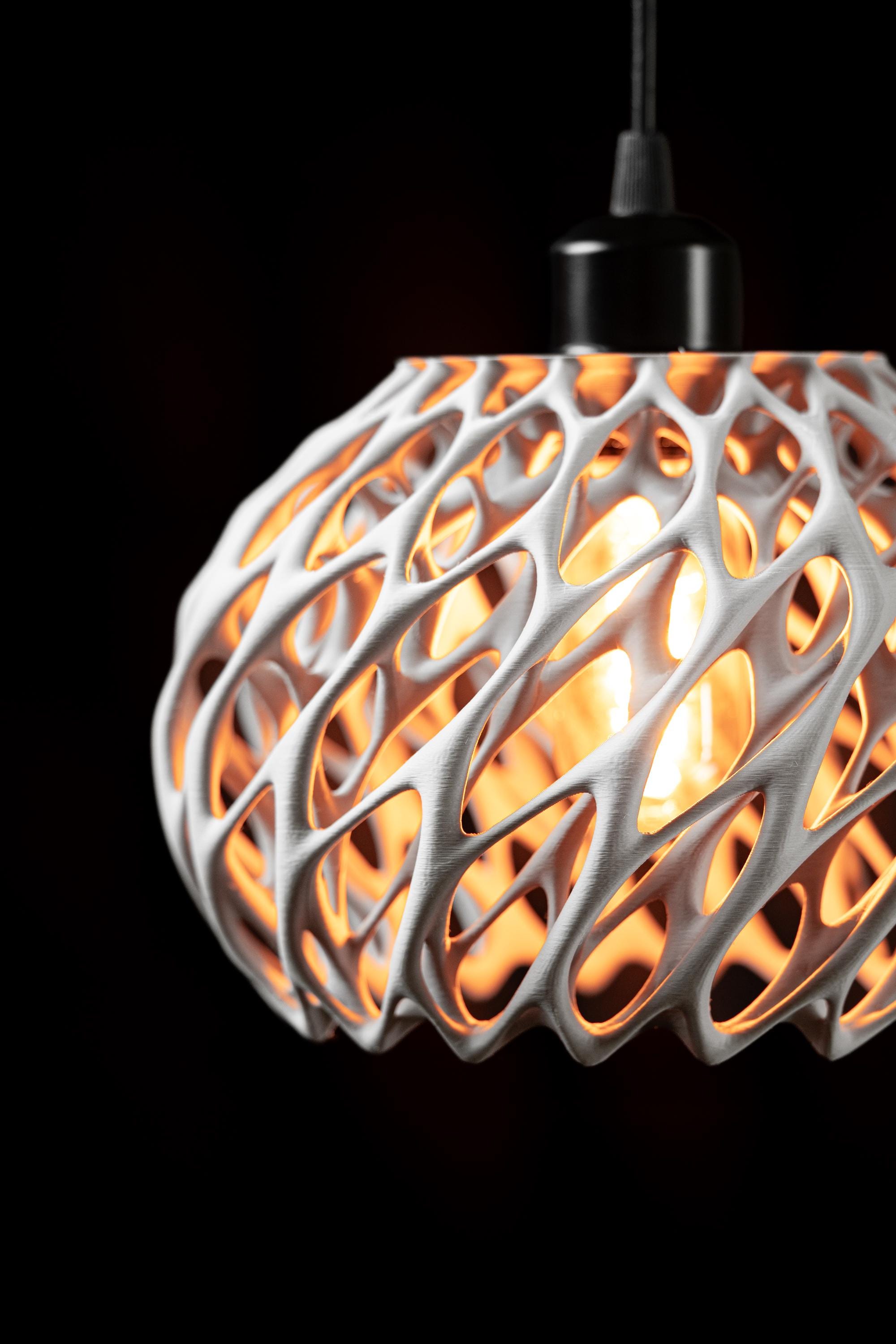 A "twisted Pendant" 3D Printed Pendant Light | Organic Sculpted Lattice ...