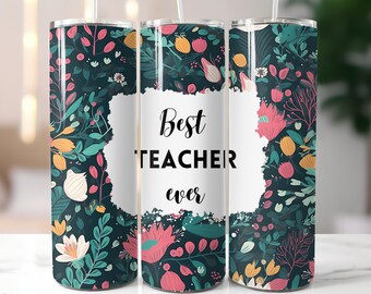 Teacher 20 Oz Skinny Tumbler Sublimation Design Digital - Etsy