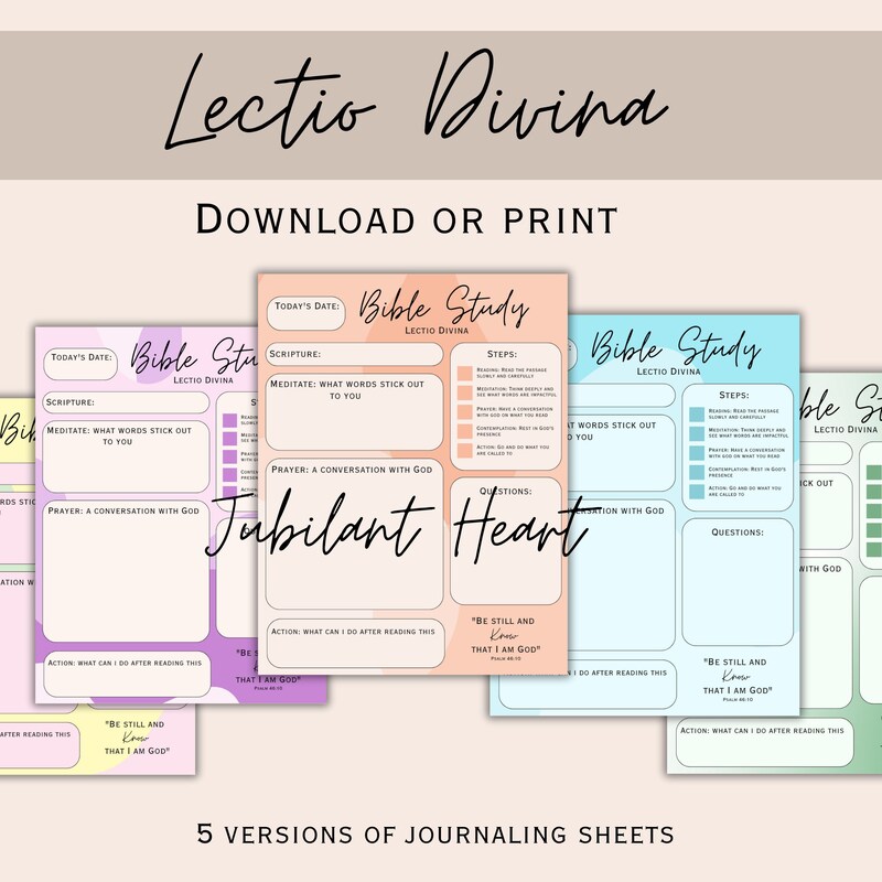 Lectio Divina Printable - Etsy