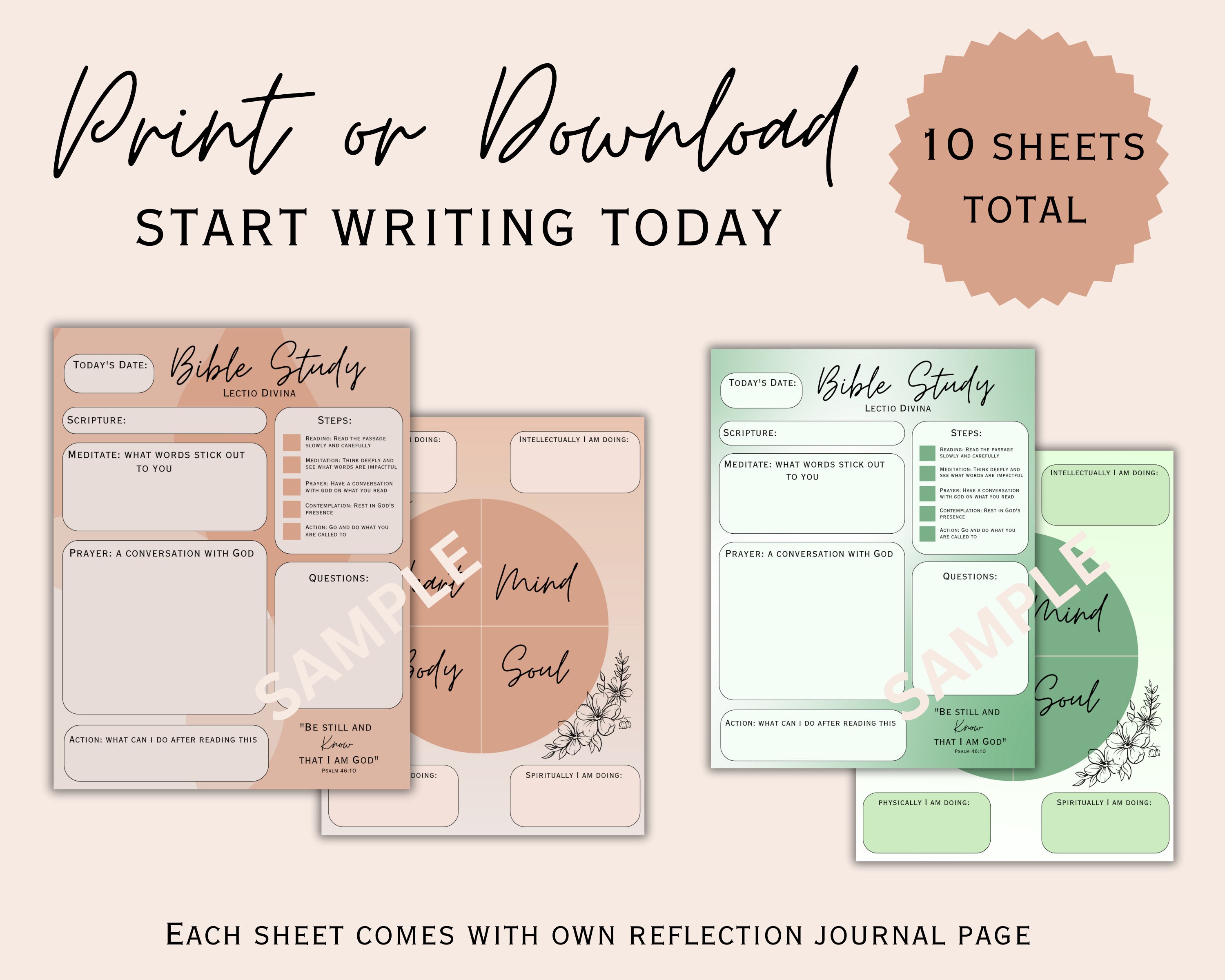 Catholic Lectio Divina Bible Reading Template (printable or ...