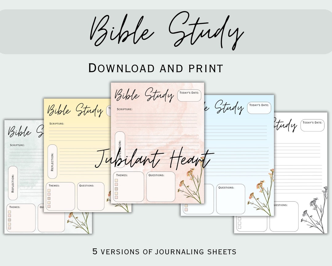 Christian Bible Study Template - Etsy