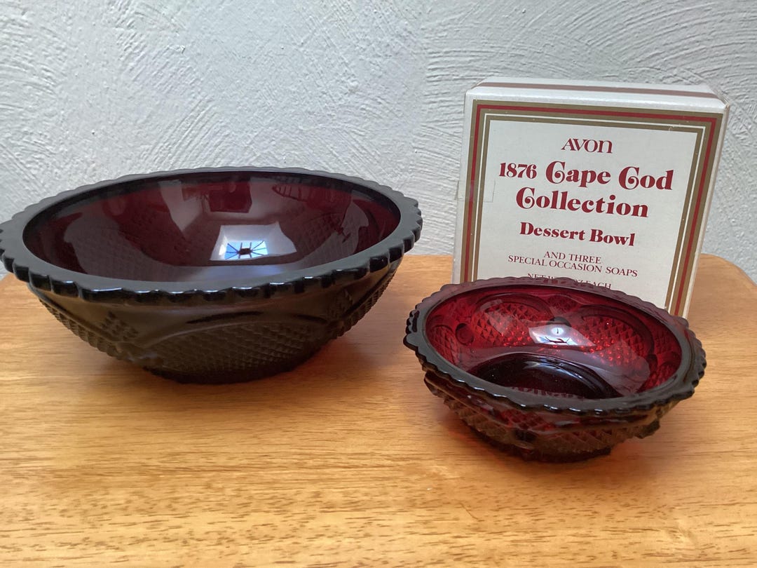 Ruby Red Avon Decorative Bowls 1876 Cape Cod Collection - Etsy