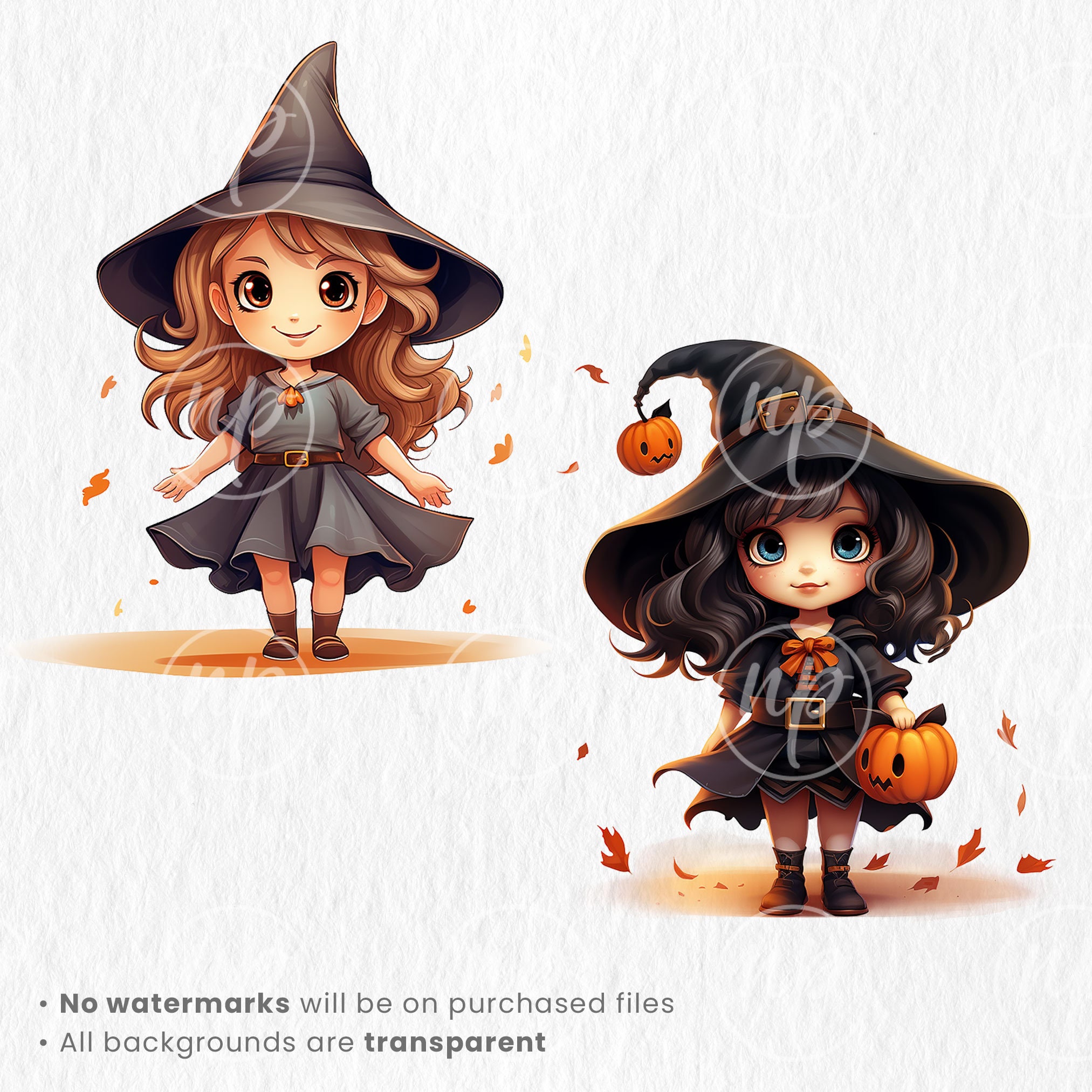 Cute Halloween Clipart | Bundle of 20 Pngs With Transparent Backgrounds ...