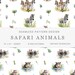 Safari Animals Seamless Patterns for Fabric, Digital Paper, Instant ...