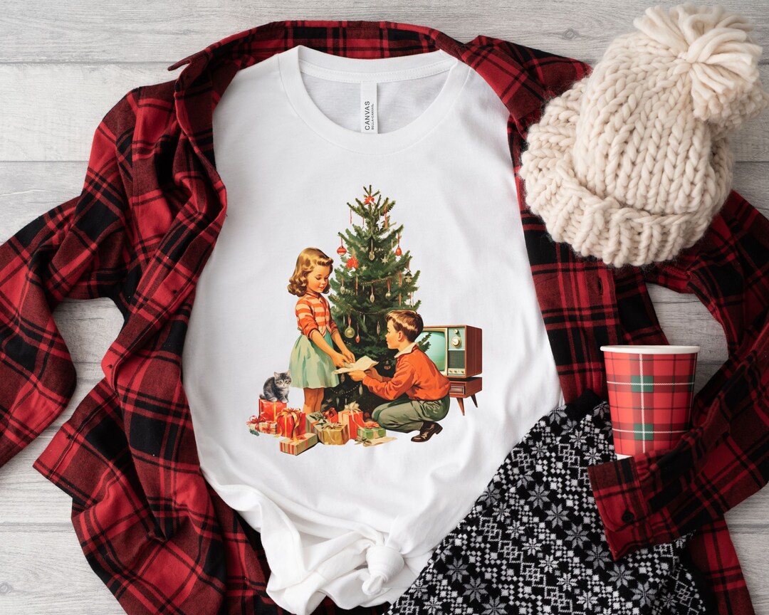 1950s Christmas Shirt, Vintage Christmas, Vintage Christmas Shirt ...