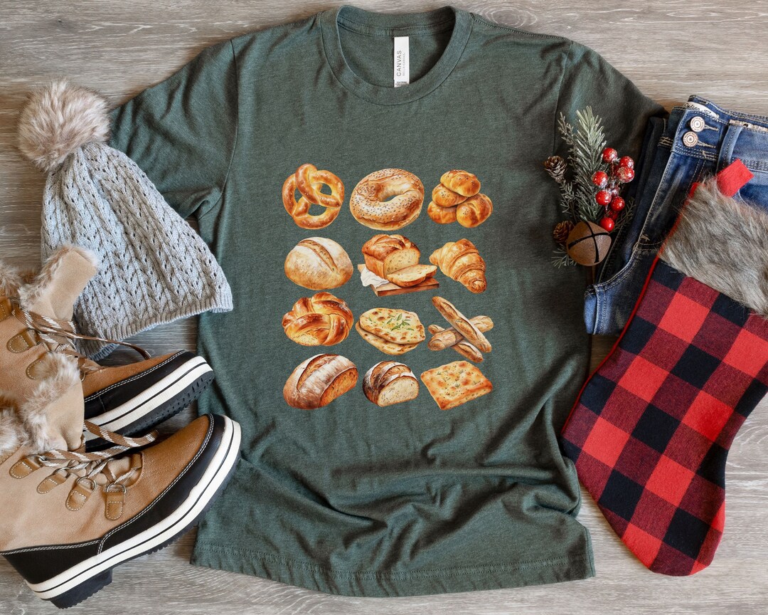 Bread Baker Shirt, Bread Chart Shirt, Baking Gift for Foodie Shirt ...