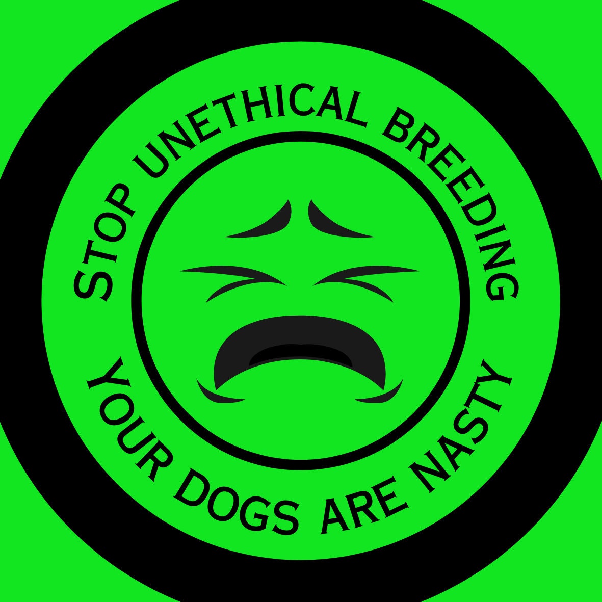 Stop Unethical Breeding, Funny Dog Grooming Sticker, Funny Dog Breeder ...