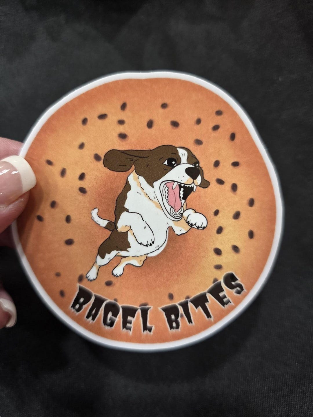 Bagel Bites, Funny Dog Sticker, Dog Grooming Sticker, Custom Die Cut ...